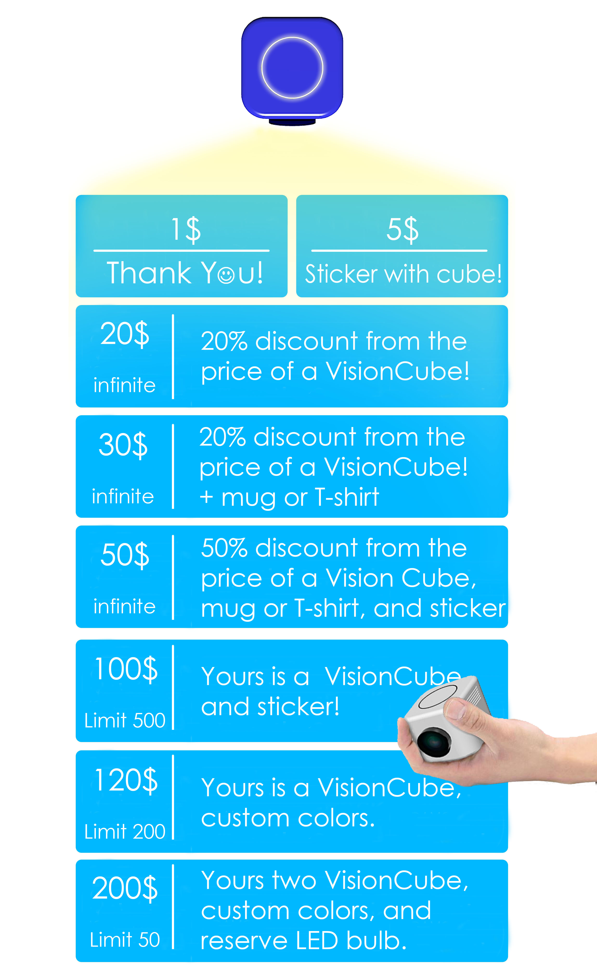 VisionCube - The mobile projector | Indiegogo