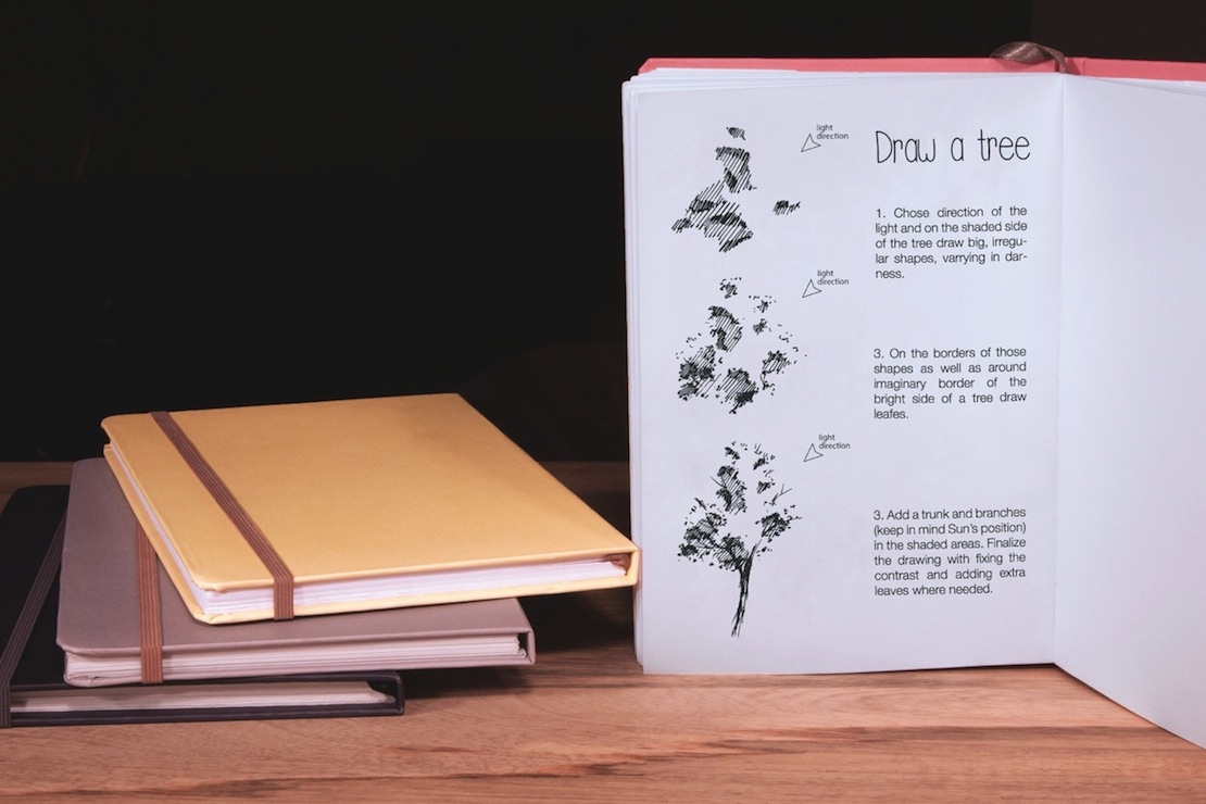 Drawlie - Sketchbook with drawing lessons inside | Indiegogo