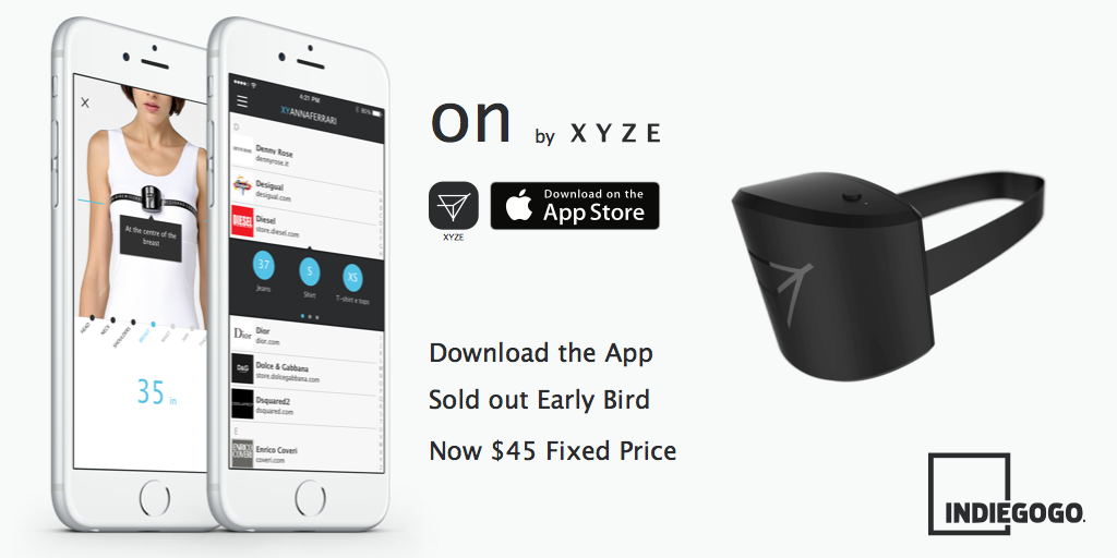 On. Smart measuring tape to shop fashion online | Indiegogo