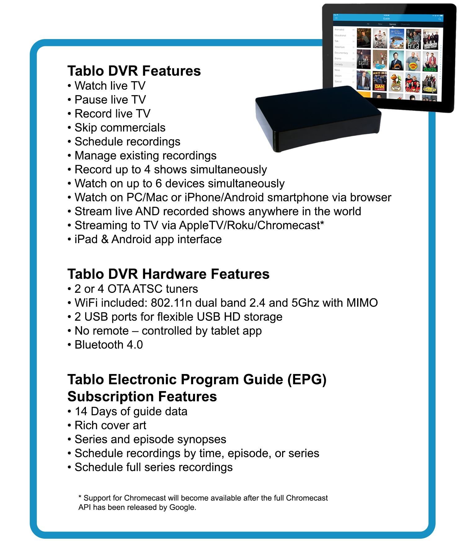 Tablo DVR: Enjoy Free HDTV on any device, anytime, anywhere. | Indiegogo
