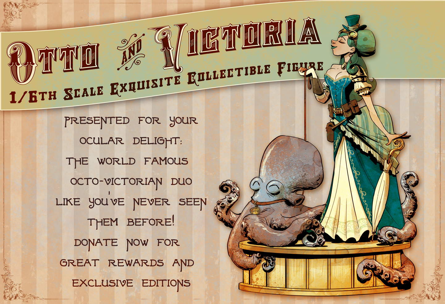 Otto and Victoria: Walking your Octopus Exquisite Collectible Figure ...