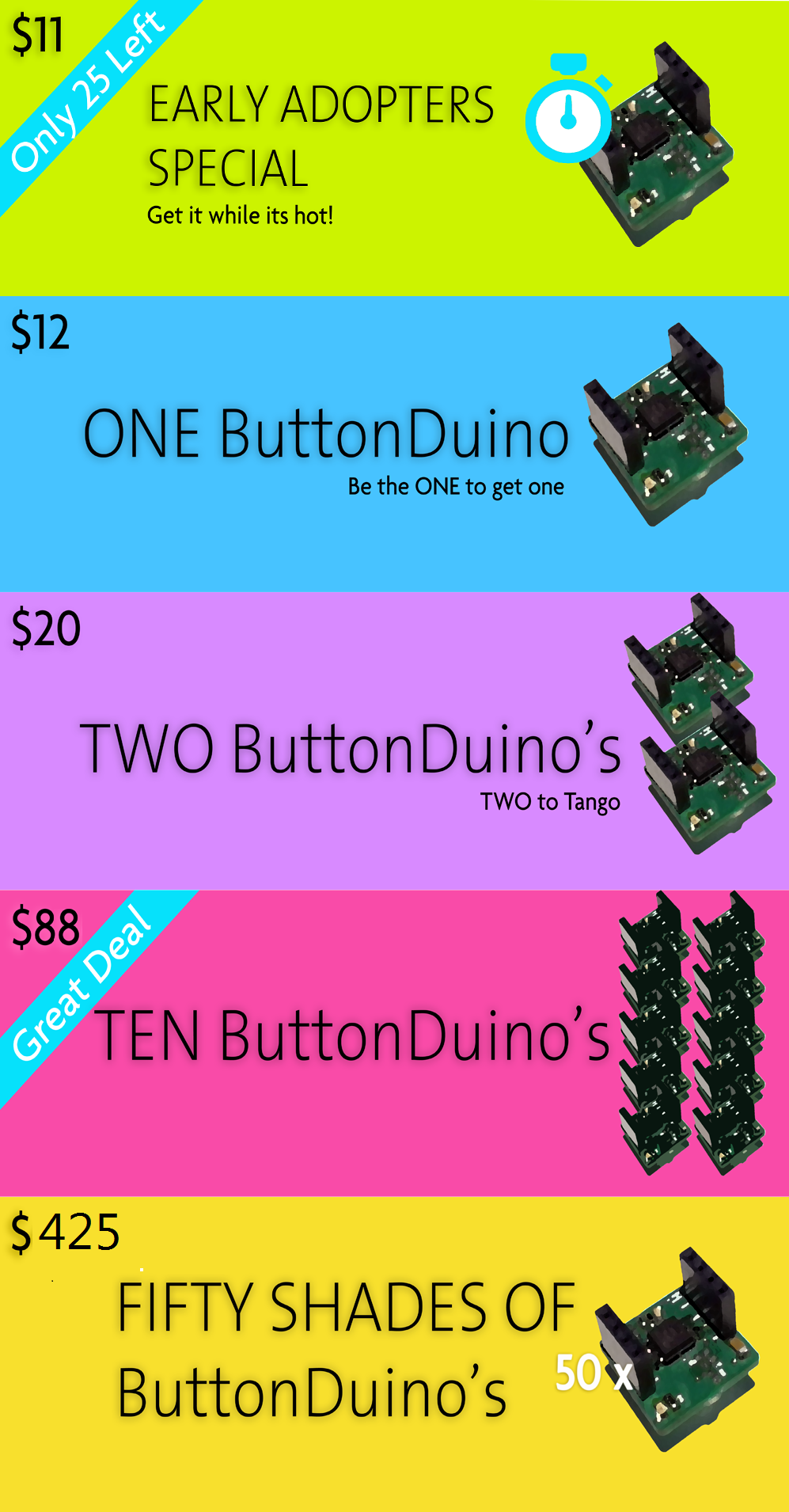 ButtonDuino - A Button-Sized Breadboard Mountable Arduino | Indiegogo