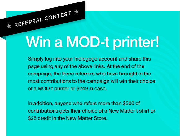 New Matter MOD-t: a 3D printer for everyone | Indiegogo