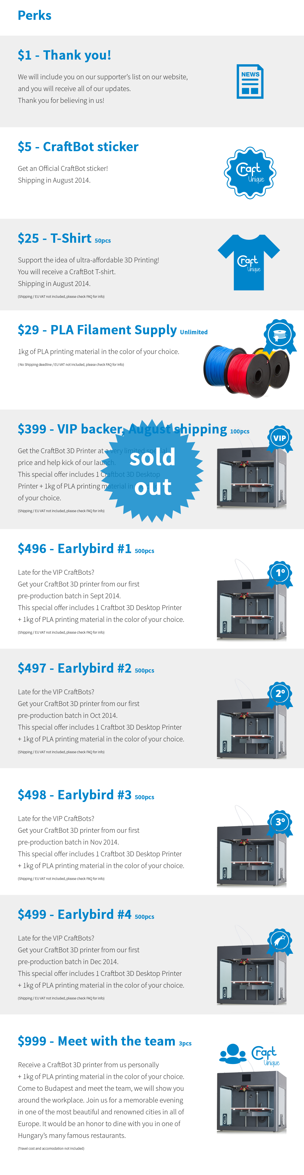 CraftBot 3D printer | Indiegogo