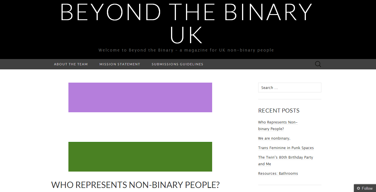 Beyond the Binary: the new non-binary website! | Indiegogo