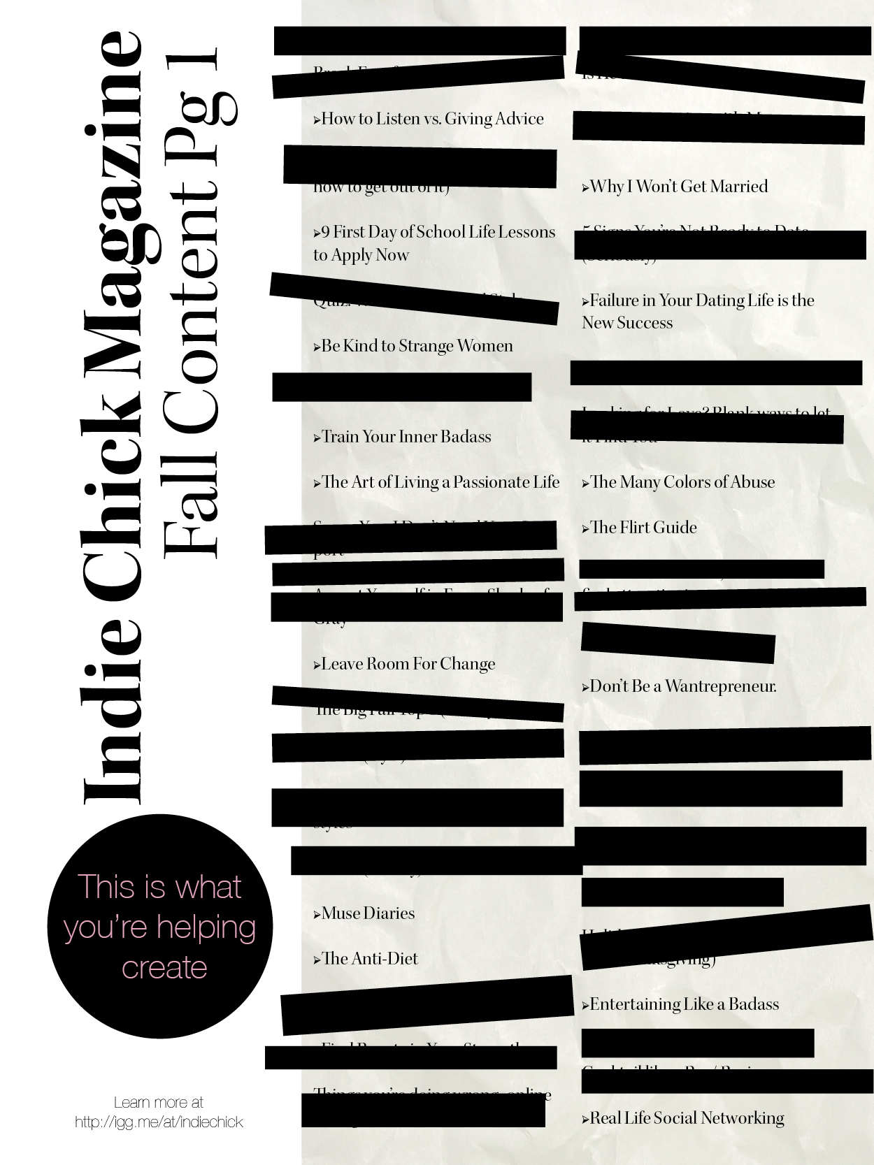 Indie Chick Magazine | Indiegogo