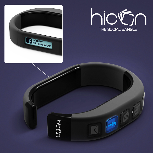 Hicon is all your social networks, made wearable! | Indiegogo